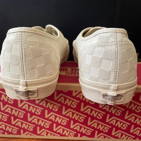 Vans | Shoes | Vans Sneakers Mens 3 Ivory Authentic Mono Checkerboard ...